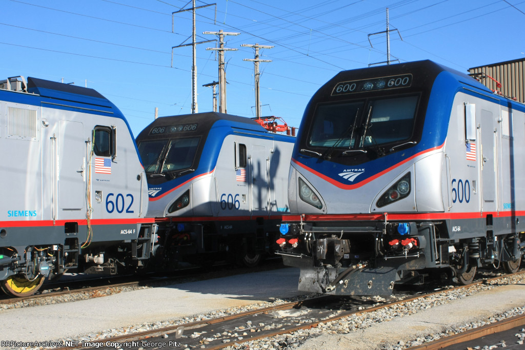 Amtrak ACS-64's 600, 602 and 606